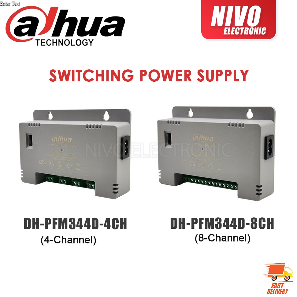 Dahua Adapter PSU Power Supply Switching 4CH 30W DH-PFM344D-4CH-EN / 8CH 60W DH-PFM344D-8CH-EN ...