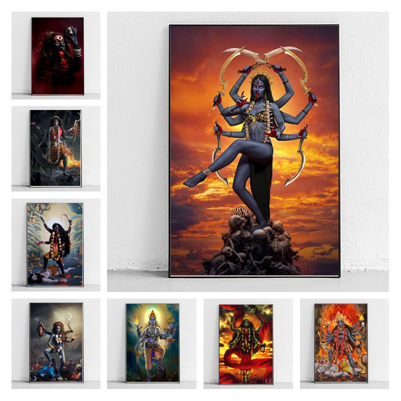 Hot Hindu Goddess Vintage Artwork destroyer Kali ma Poster Poster ...