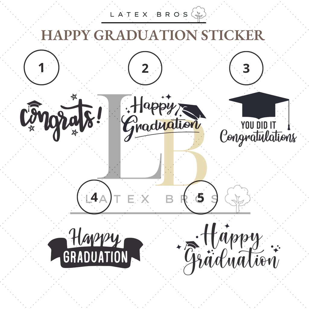 A4 Size Happy Graduation Vinyl Sticker for Bobo Balloon | Shopee Malaysia