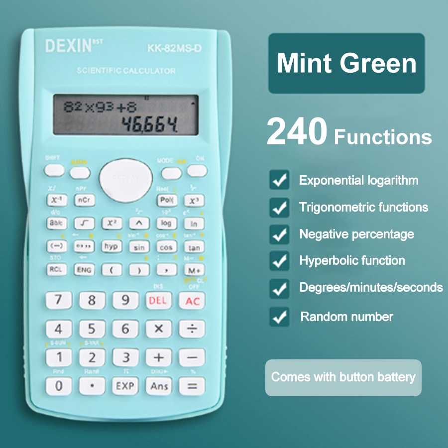 Multi-color Multifunctional Scientific Digital Calculator Portable Exam ...