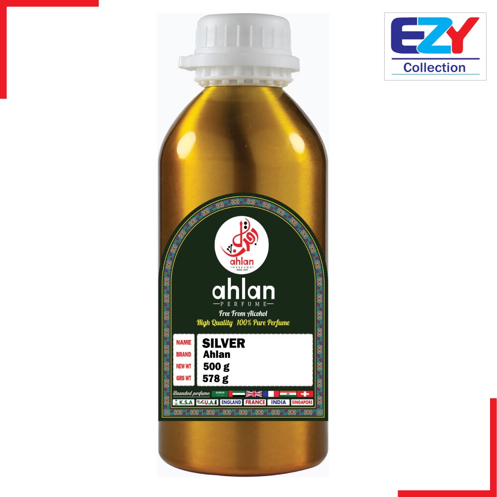 Silver Ahlan Original Attar Oil Unisex Perfume Pati Minyak Wangi 50ml ...