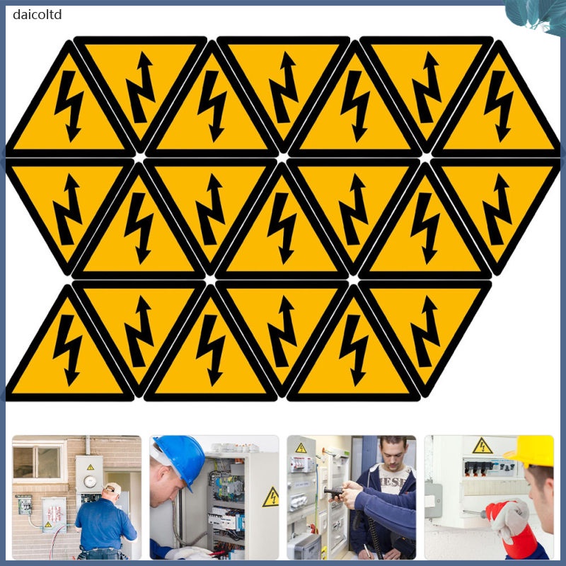 20 Sheets Electric Fence Sign Caution Shocks Sticker High Voltage ...