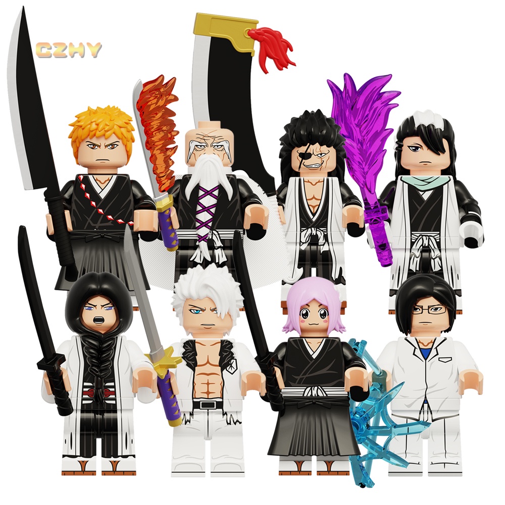 Anime Bleach Unohana Retsu Kurosaki Ichigo Zaraki Kenpachi Mini Bricks ...