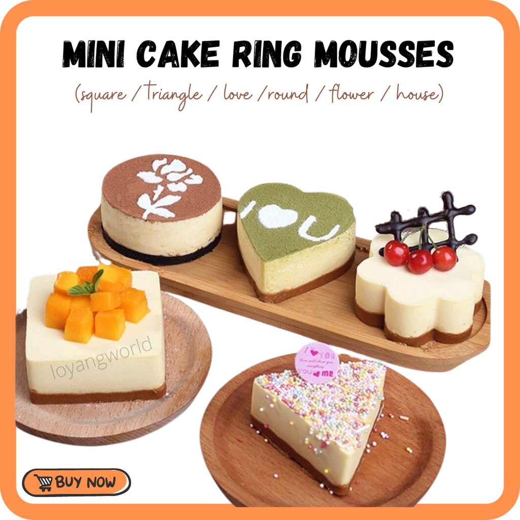 Mini Cake Ring Mousses Desert Shape Cutter Mousse Mould Stainless Steel ...