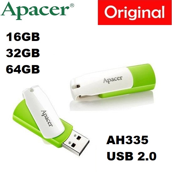 APACER AH335 USB2.0 16GB / 32GB /64GB Pendrive Pen Drive /Flash Drive ...