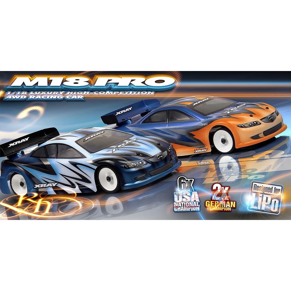 XRAY 380003 XRAY M18 PRO LiPo - 4WD SHAFT DRIVE 1/18 MICRO CAR | Shopee ...