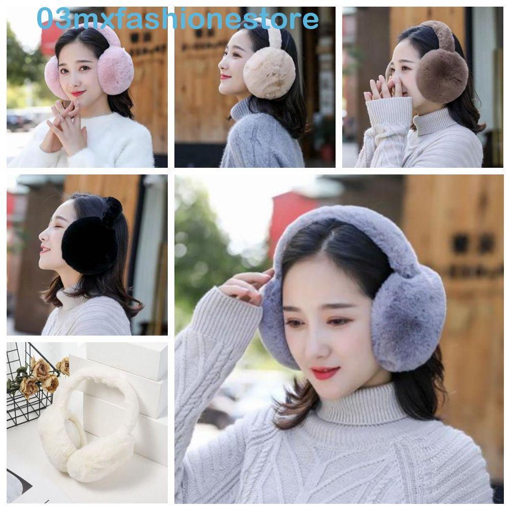 MXFASHIONE Fashion Folding Ear Cover Cute Ear Warmers Plush Earmuffs ...