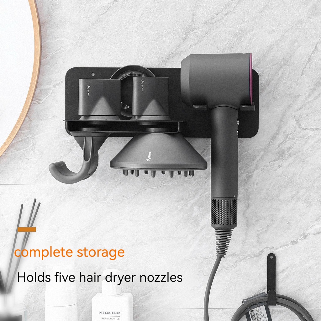 Suitable for Dyson hair dryer rack dyson bathroom shelf no hole hanging ...