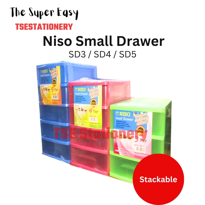 Niso 3 / 4 / 5 small Drawer Mini Drawer Storage Organizer Layer Small Item Drawer SD3 SD4 SD5 ...