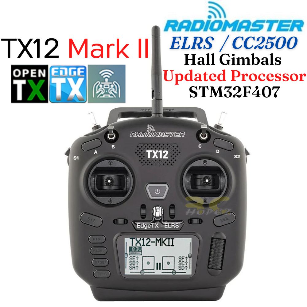 Radiomaster TX12 MK II 2.4GHz 16CH New Hall Gimbals CC2500/ELRS EdgeTX ...