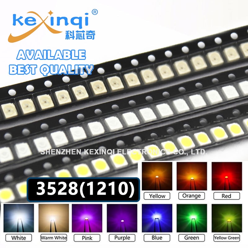 100pcs/lot SMD LED Diodes 3528 1210 Diode SMD LED Diodo Kit Green RED ...