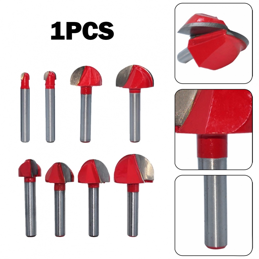 Milling Cutter Router Bit Ball Nose Radius Tools Shear Angles 4in Shank ...