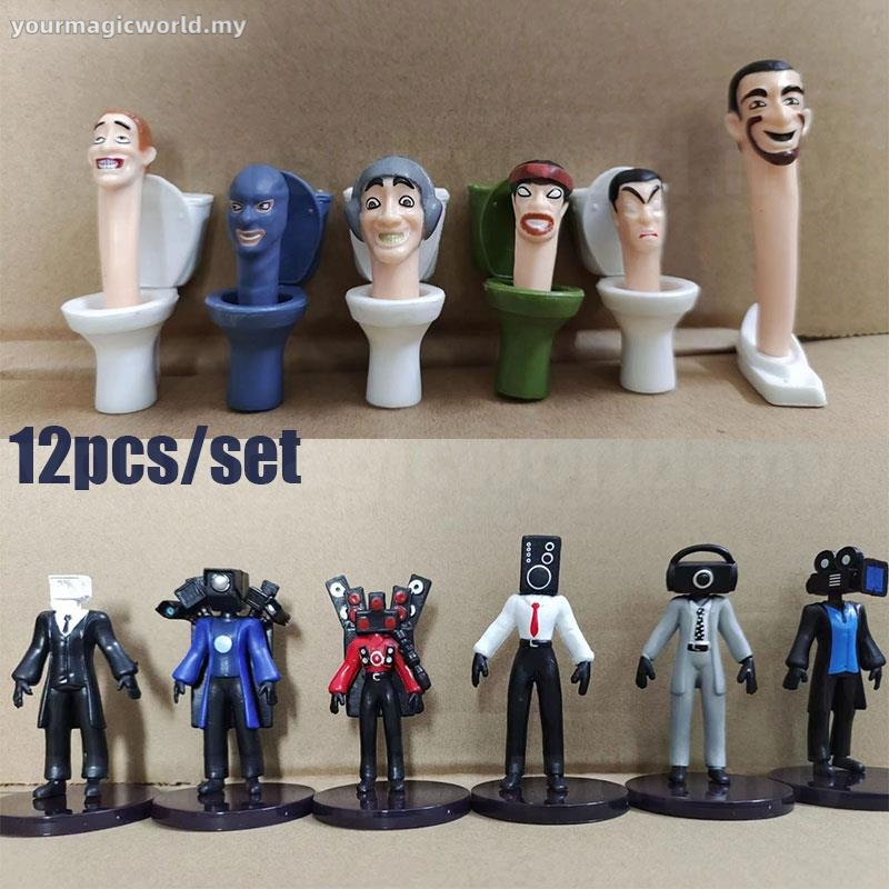 12pcs/Set Skibidi Toilet Man Camera Man Figure TV Speaker Model ...