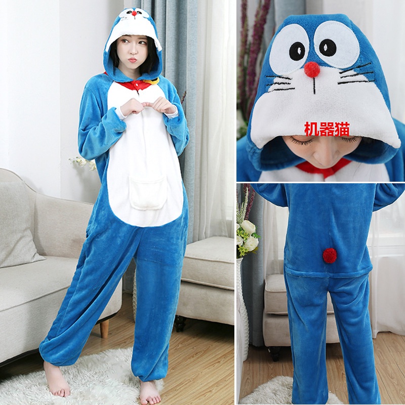Kigurumi Doraemon Anime Cosplay Costumes Women Men Animal Cartoon ...