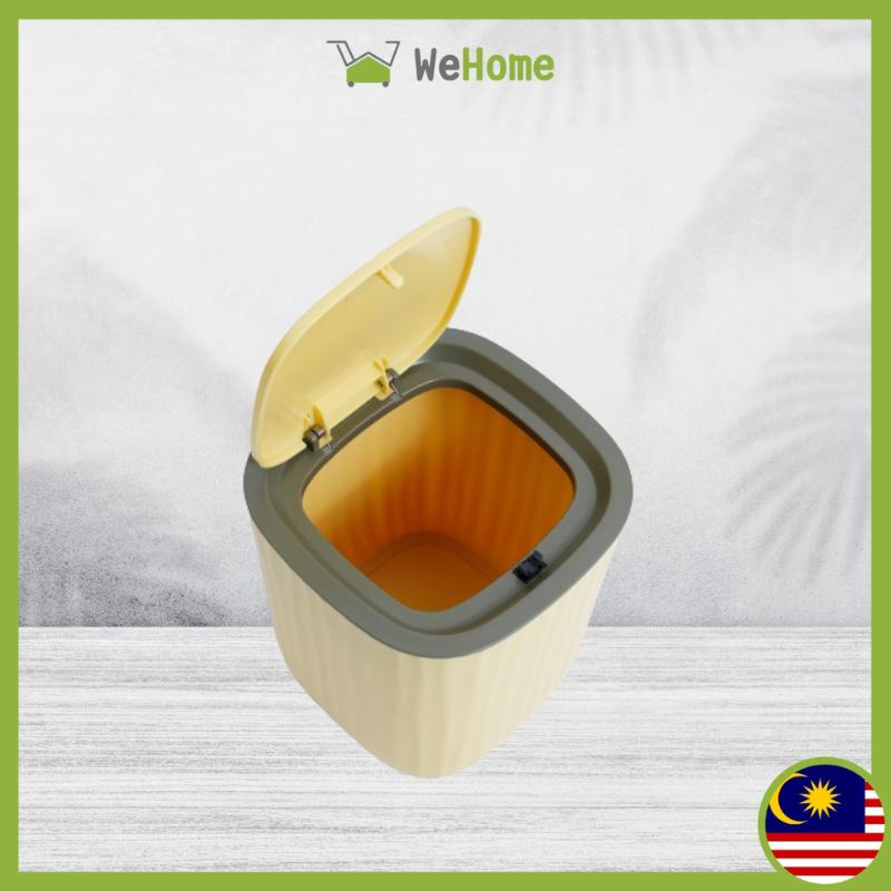 Handy Dustbin Hand Press Open Top Can Round Trash Bin | Shopee Malaysia