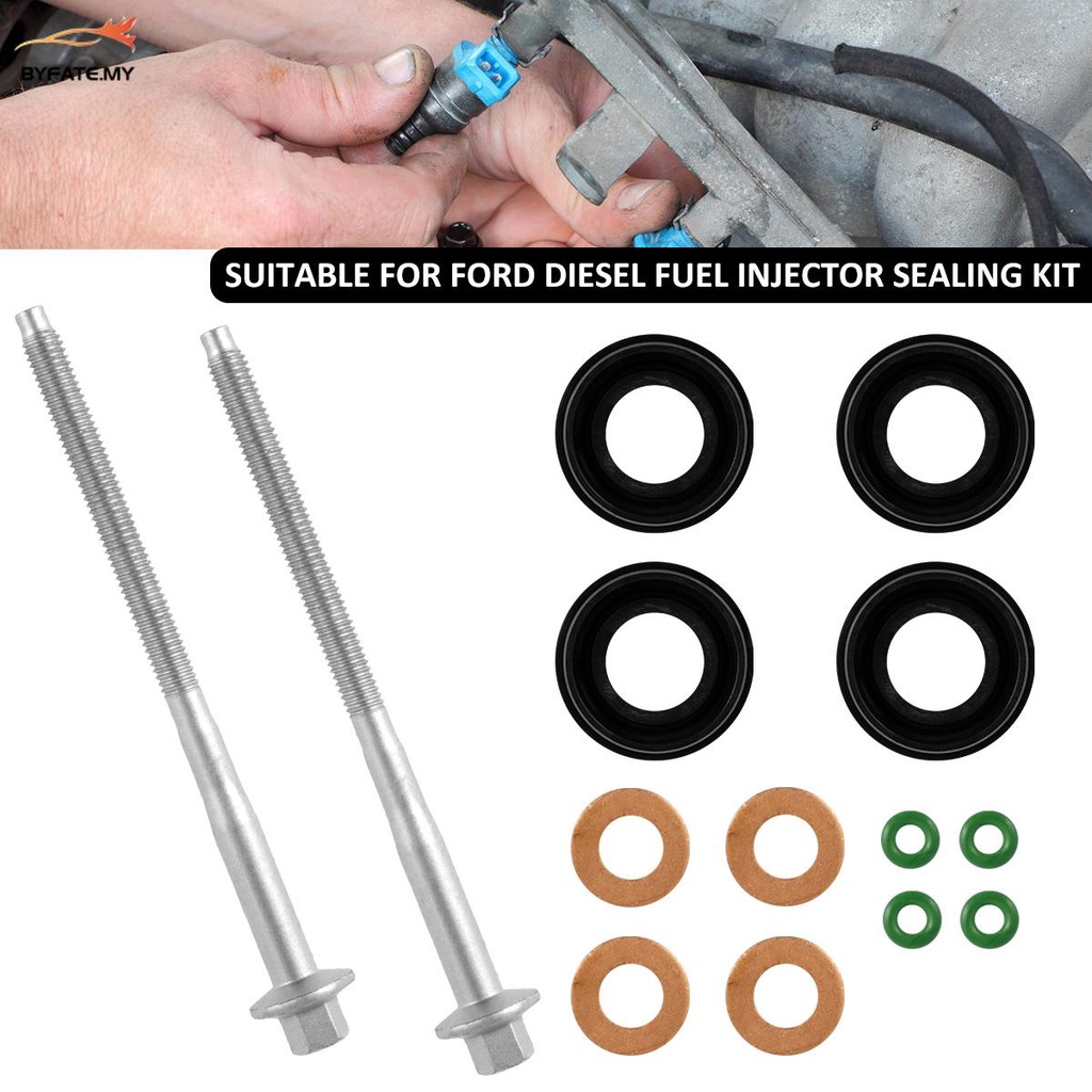 Diesel Injector Seal Kit Sturdy Injector Seal and Bolt Set Leak-Proof ...