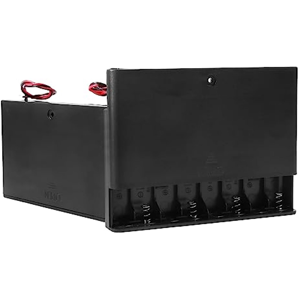 8 AA Battery Holder ，12V Battery Holder Case Box with Switch Wired ON ...