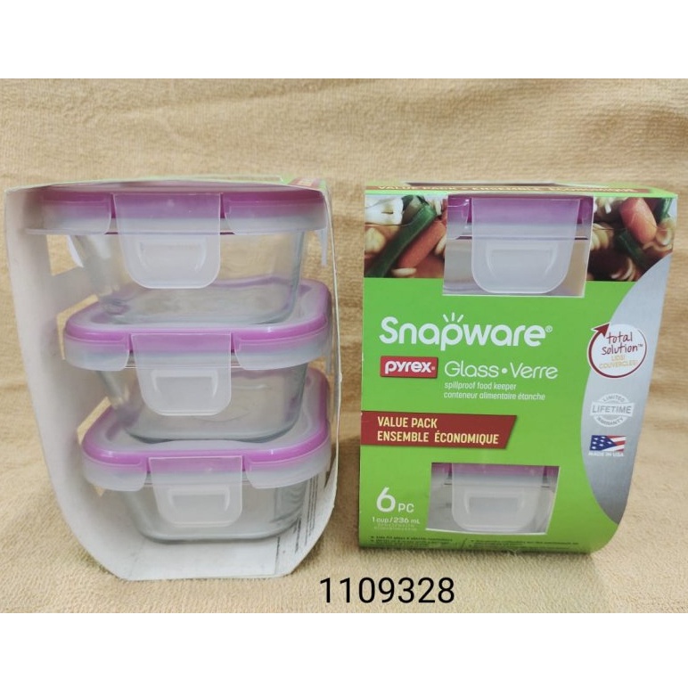 SNAPWARE PYREX SQUARE GLASS STORAGE CONTAINER | Shopee Malaysia