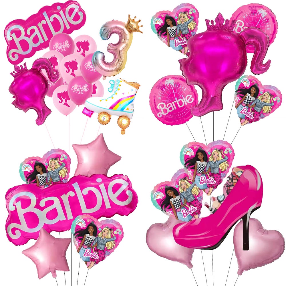 Pink Barbie Balloon Girls Princess Birthday Party Wedding Bachelor ...