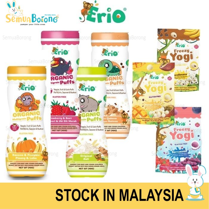 Erio Organic Multigrain Puffs (45g) | Yogi Freeze Dried Yogurt Snacks ...