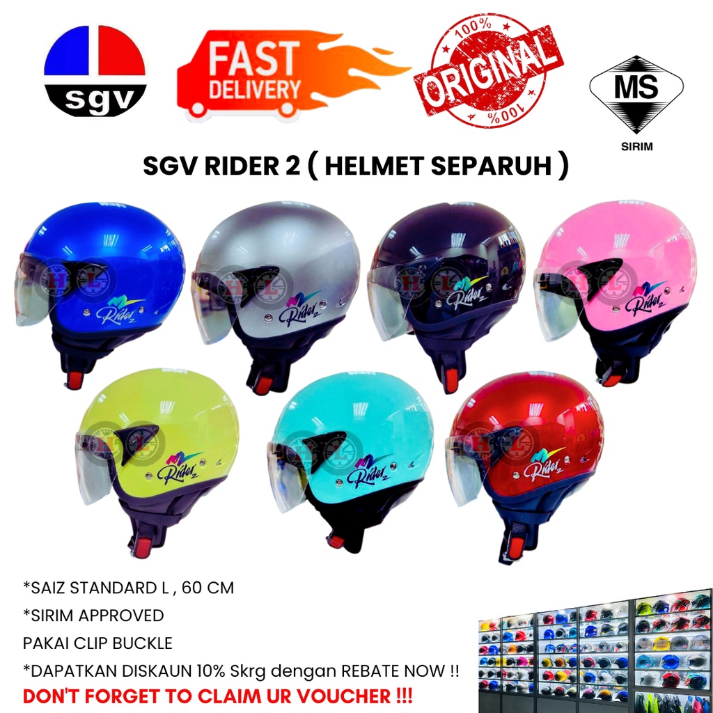 SGV RIDER 2 HELMET STENG DEWASA (Topi Keledar SGV Raider 2)-Sgv Helmet ...