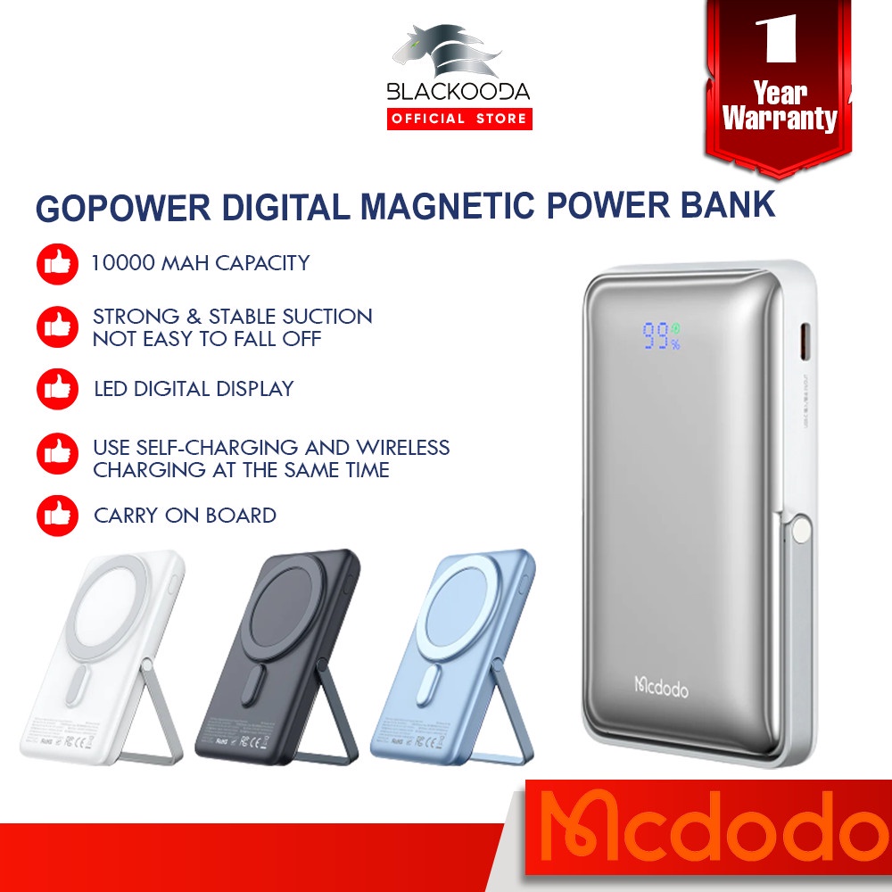 Mcdodo Gopower Digital Magnetic Display PD 20W Power Bank 10000mAh | Shopee Malaysia