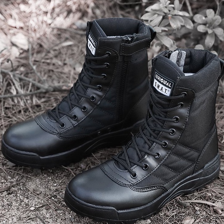 High Quality Lace-up Army Safety Boots Men's Tactical Steel Toe Boots ...