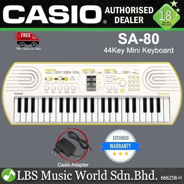 Casio SA-80 | SA-81 44 Key Casiotone Portable Mini Keyboard Electronic ...