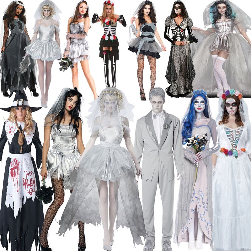 Halloween Costume Adult cosplay Ghost Bride cosplay Horror Bloody ...