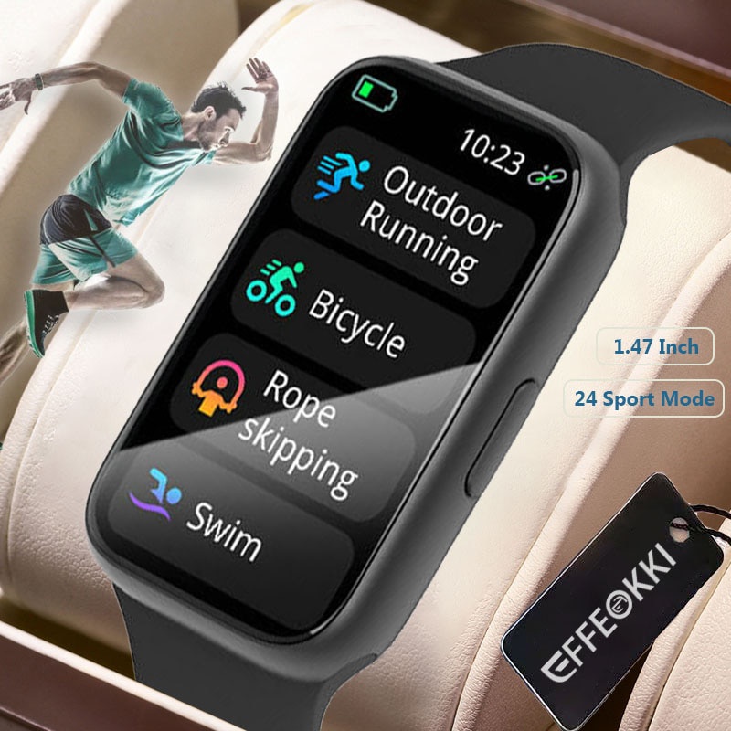 Sport Smart Band 8 Pro Men Women 1.47" Smart Bracelet Watches Blood ...