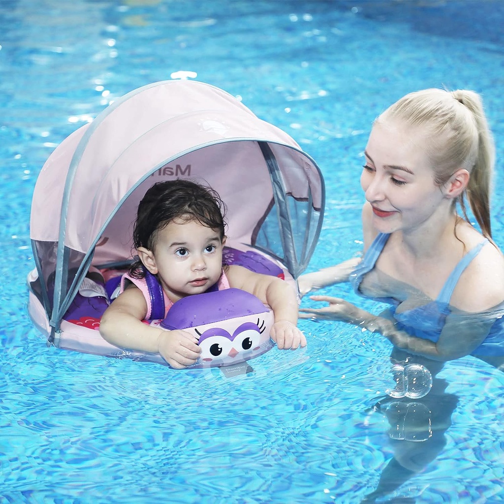 [New Arrival]Mambobaby Float with Canopy Baby Pool Swimming Float Non ...