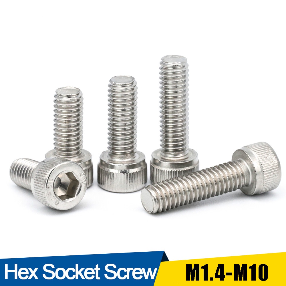 25pcs DIN912 M1.4 M1.6 M2 M2.5 M3 A2-85 304 Stainless Steel Allen Hexagon Hex Socket Cap Head ...