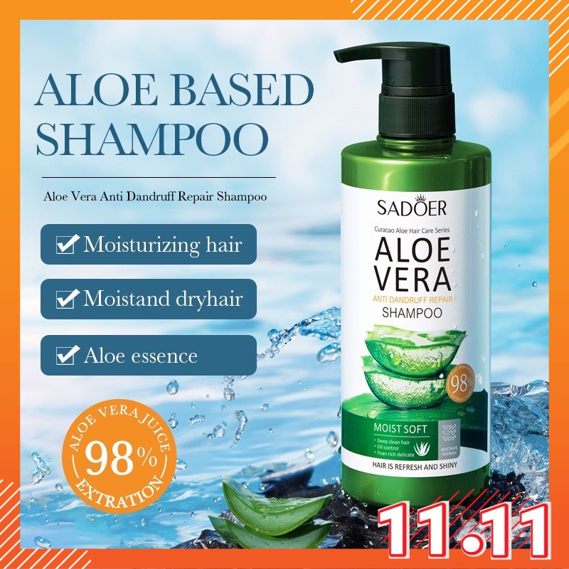 MAY SADOER Aloe Vera Anti Dandruff Repair Shampoo Anti-Itch Oil Control Shampoo 500ml | Shopee ...