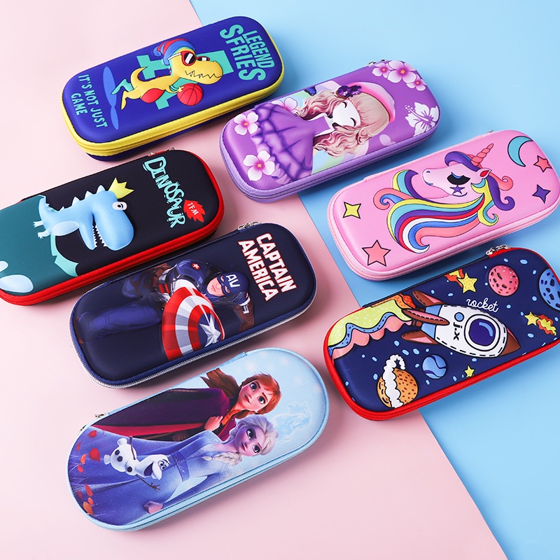 3D Pencil Case EVA Waterproof Primary School Kids Pencil Box Stationery ...