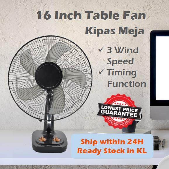 Kipas Meja 16 Inch Malaysia Plug Table Fan 5 Blades kipas Angin Kipas Mini Kipas Angin kuat ...