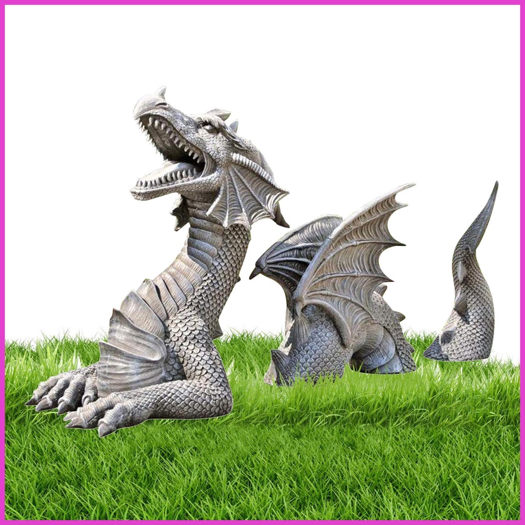 Resin Gardening Dragon Statue Resin Dragon Statue Crafts Gothic Dragon ...