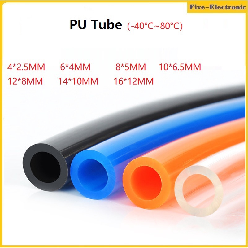 2/5Meter OD 4/6/8/10/12/14/16mm PU Tube Pneumatic Hose Polyurethane ...