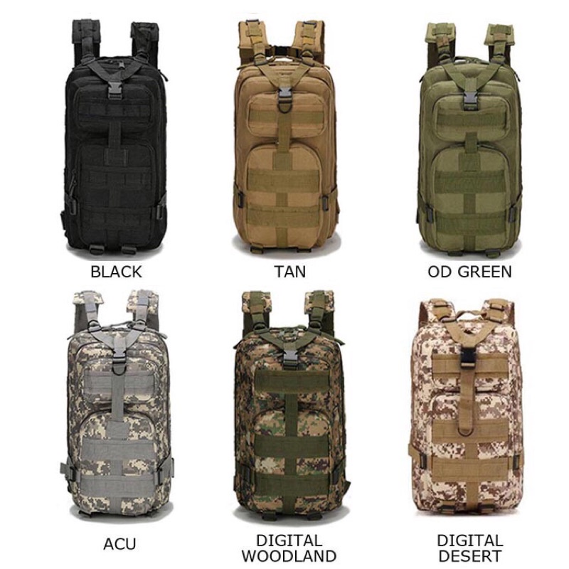 Army Military Backpack 3P Attack Tactical Backpack SWAT Hiking Bag 25L ...