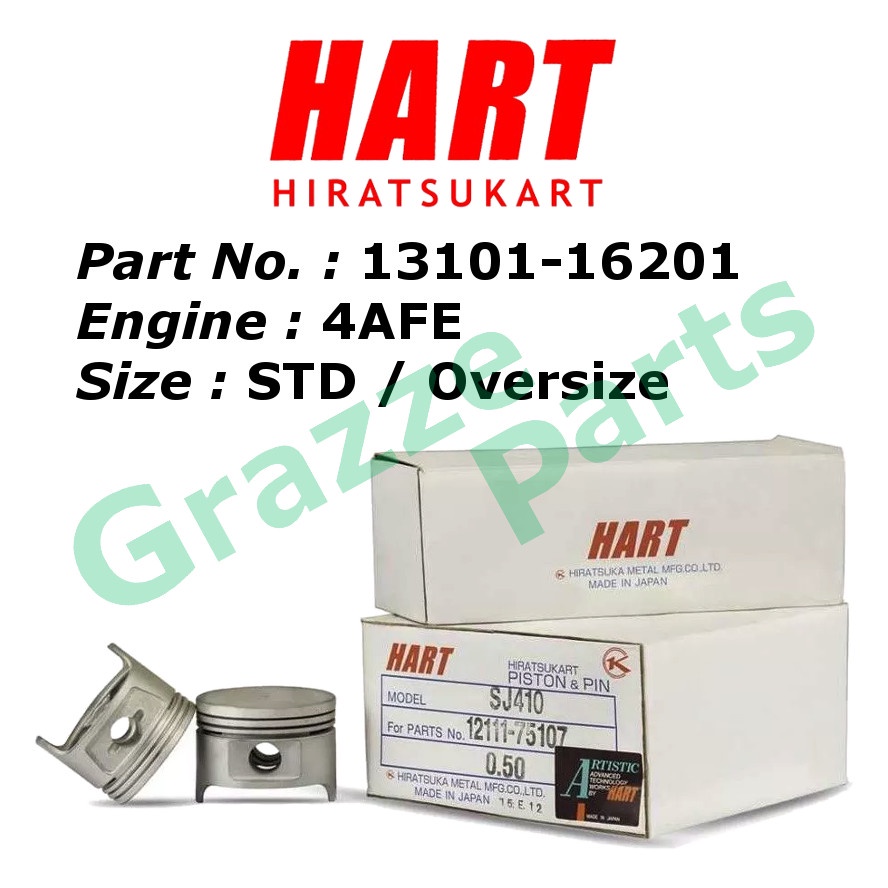 HART Piston Set 13101-16201 for Toyota Corolla AE101 4AFE 4A-FE (81.0mm ...