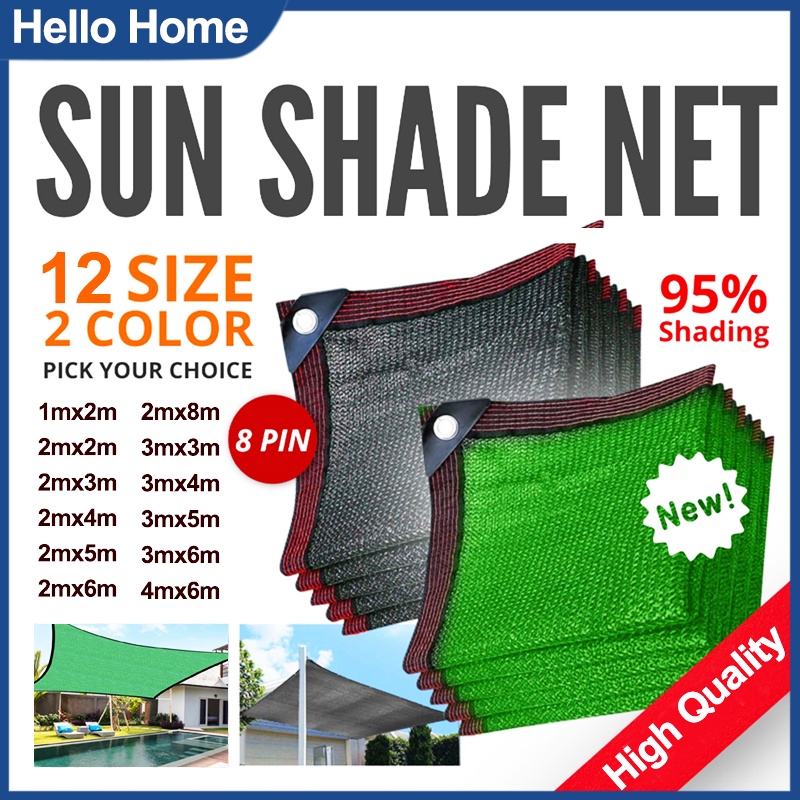🌞COD🌞Anti-UV Green Sun Shade Sail Car Cover Sun Shade Net Outdoor Anti ...