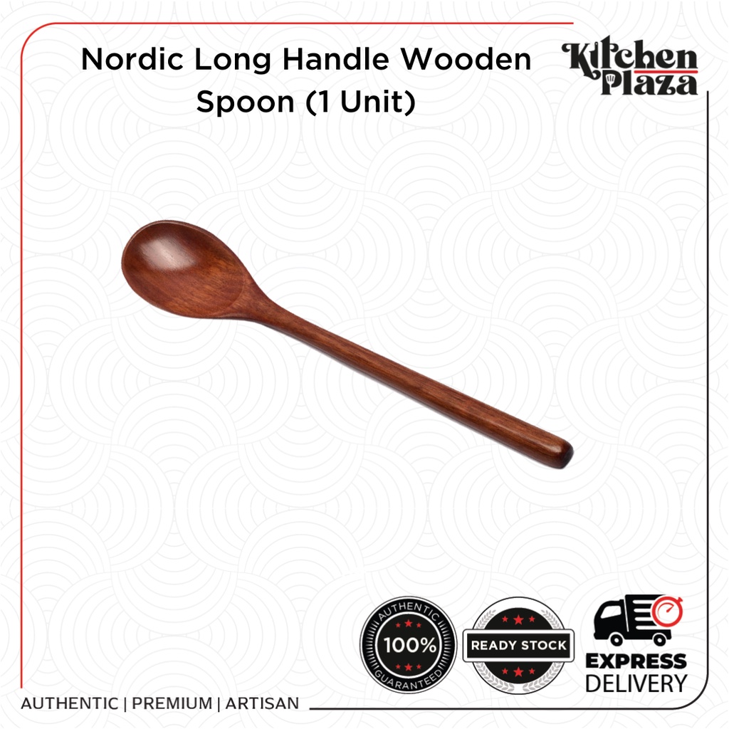 Nordic Long Korean Style Wooden Spoon/Sudu Kayu Ala Khairul Aming (1 Pc ...