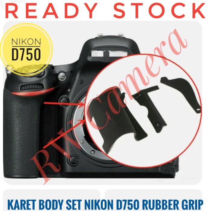 Rubber Body Set Nikon D750 Rubber Hand Grip Cover Shell Contents 3pcs ...