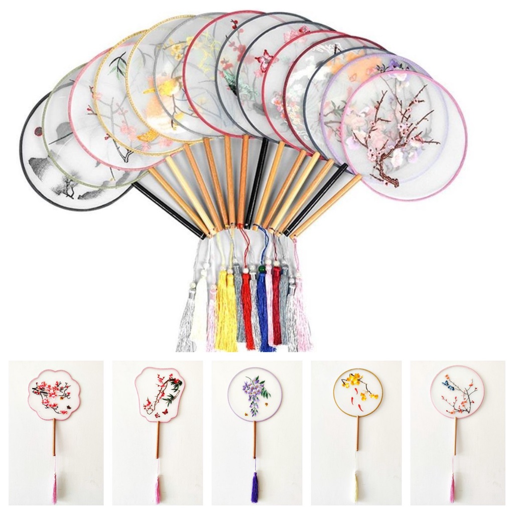 Chinese Fan Embroidery Hand Circular Fan, China Han Ancient Dance ...