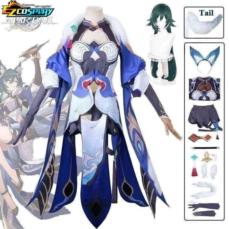 Yukong Cosplay Costume Honkai Star Rail Wig Dress Tail Ears Uniform ...
