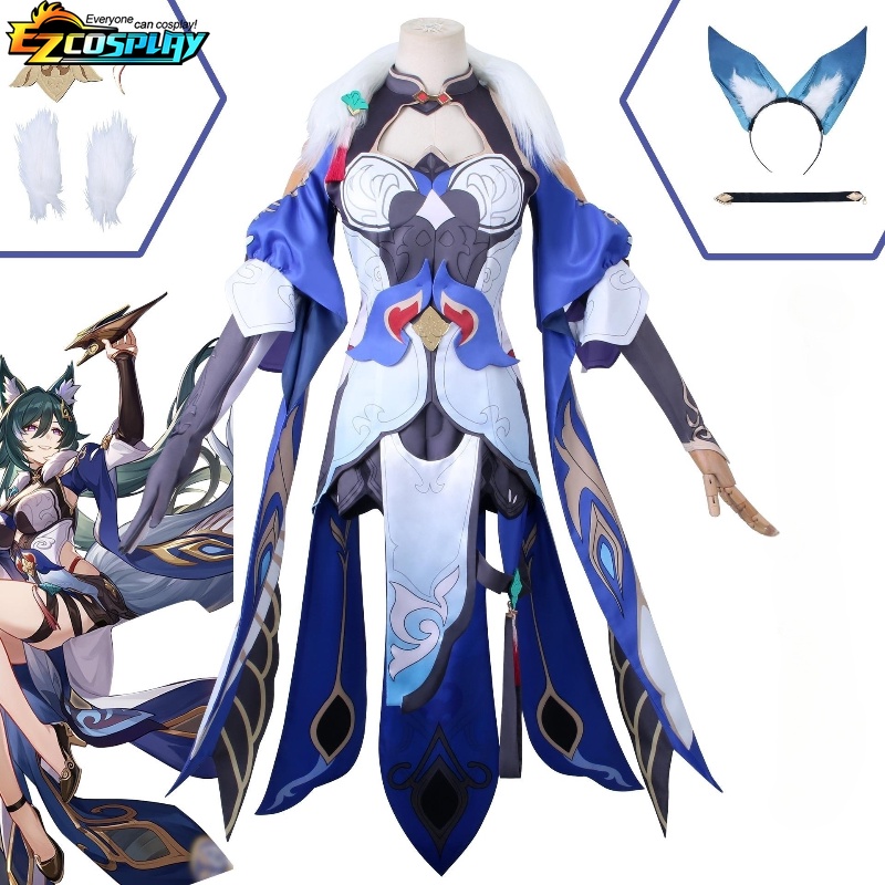 Yukong Cosplay Costume Honkai Star Rail Wig Dress Tail Ears Uniform ...