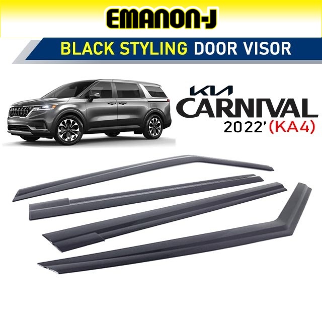Kia Carnival 2022 KA4 Korea Injection Door Visor Air Press High Quality With Korea 3M Double ...