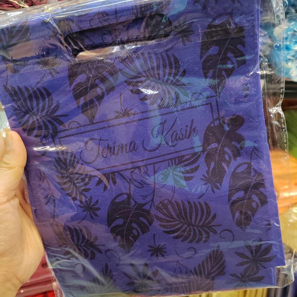 100pcs Beg Kain Beg Goodies Non-Woven Bag Beg Goodies Murah Gift Bag ...