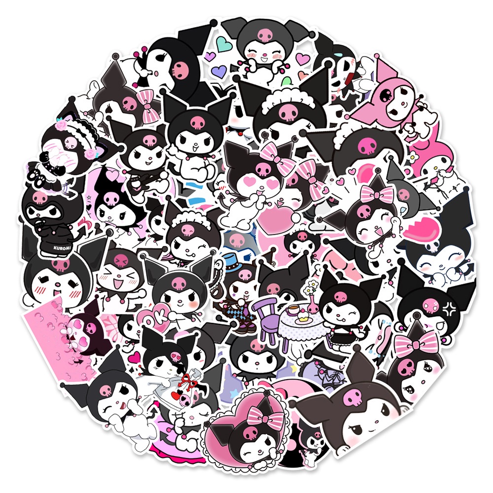 KUROMI 50 pcs Waterproof Non Repeating Stickers Pack | Shopee Malaysia