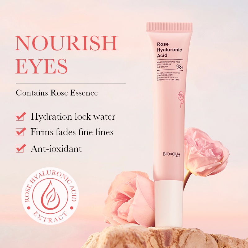 BIOAQUA Rose Hyaluronic Acid Moisturizing Eye Cream Moisturizing ...