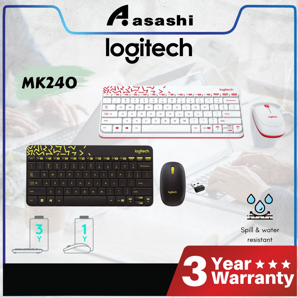 Logitech Mk345 Mk200 Mk240 Mk220 Mk270r Mk120 Mk235 Mk295 Wired Wireless Mouse Keyboard Combo